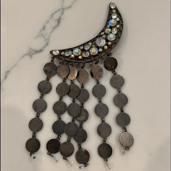 Jewelry | Vintage Half Moon Pin | Poshmark